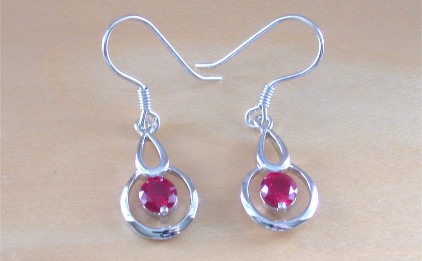 Sterling Silver Ruby Necklace and Earrings| Ruby Jewellery UK | Ruby Gift