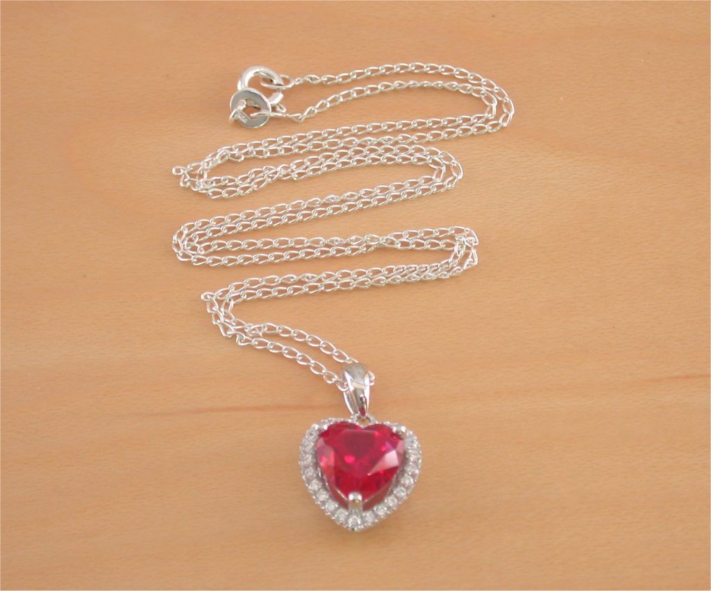 Sterling Silver Ruby Necklace and Earring |Ruby Jewellery|UK