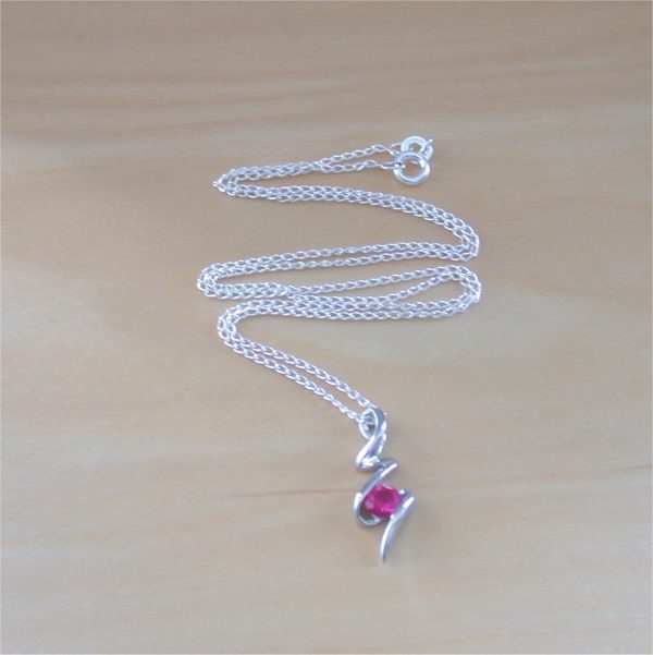 Sterling Silver Ruby Necklace and Earrings| Ruby Jewellery|UK